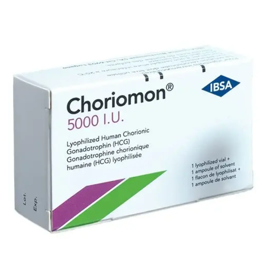Buy 10 mL Vial of Choriomon 5000 IU [Human Chorionic Gonadotropin] by IBSA